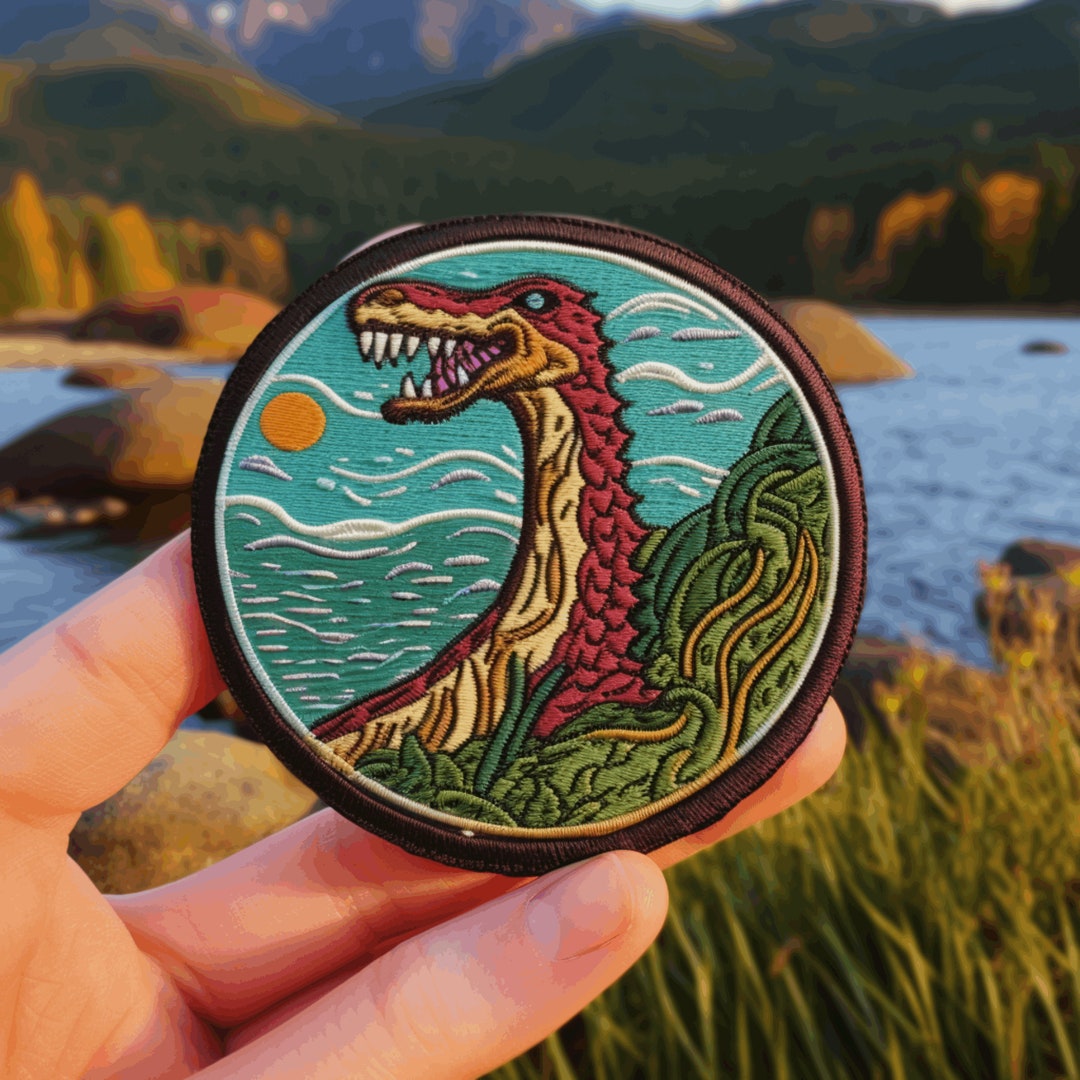 Loch Ness Patch Iron-on/sew-on Applique for Clothing Jacket Vest Jeans Backpack Hat, Cryptid ...