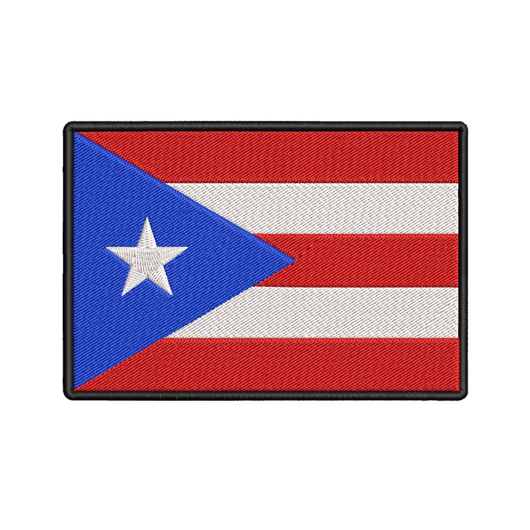 Puerto Rico Flag Patch Embroidered Iron-on Emblem Badge PARCHE ...