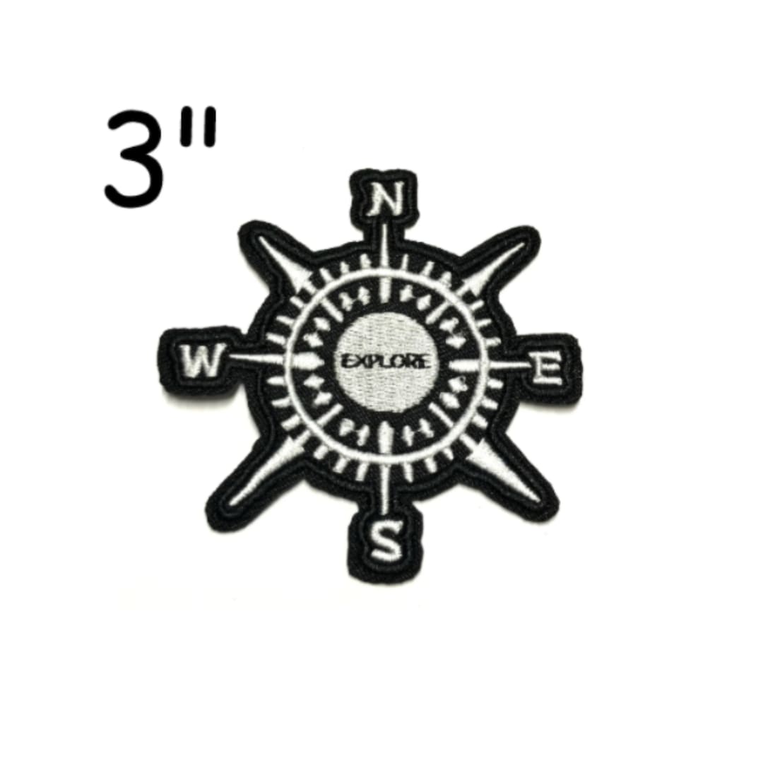 Compass Patch Embroidered Iron-on/sew-on Applique for Clothing Vest ...