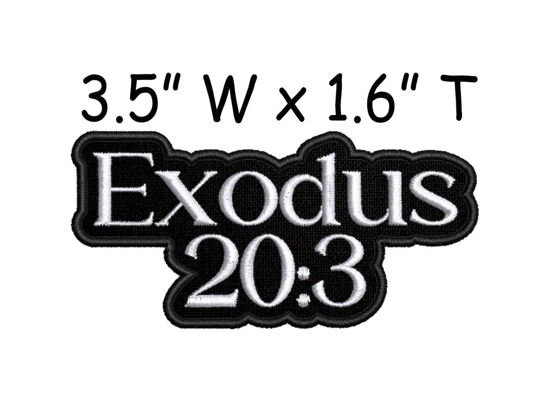 Exodus 20:3 Patch Embroidered DIY Iron-on/sew-on Custom Applique ...