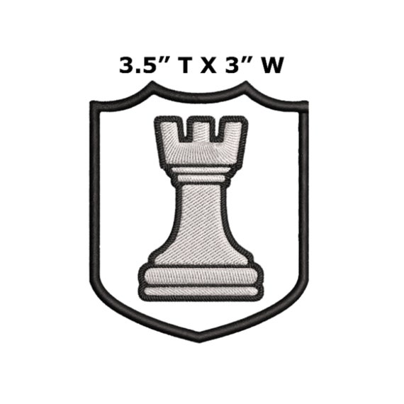White Rook Chess Piece Patch 3.5 Embroidered DIY Iron-on - Etsy