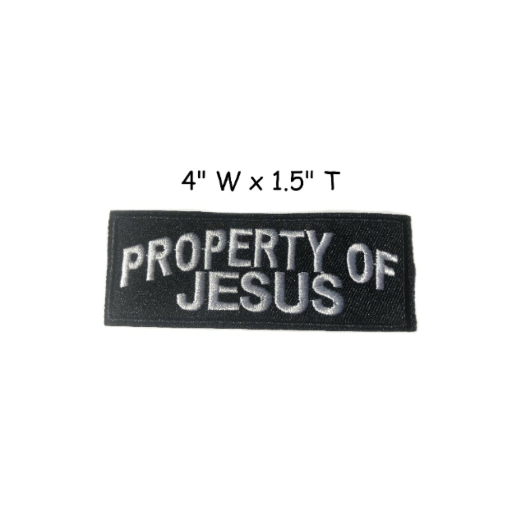 Property of Jesus Embroidered Patch Iron-On DIY Custom Applique ...