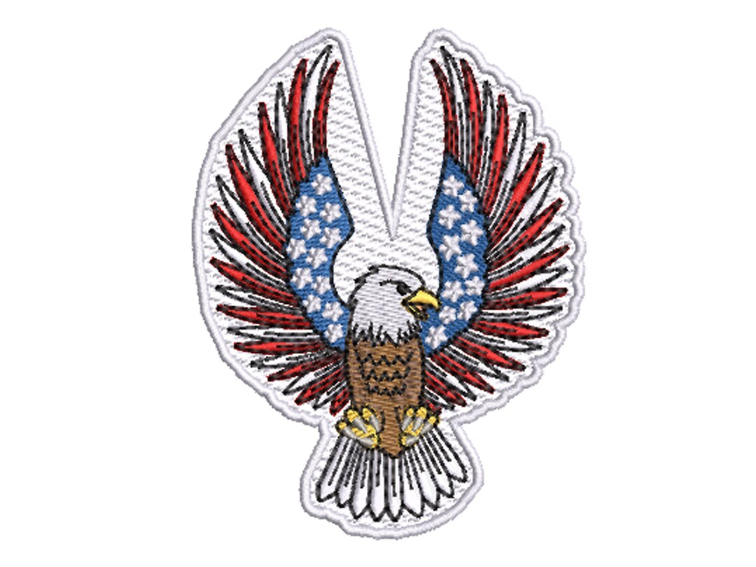 Bald Eagle American Flag Patch USA Patriotic Applique - Etsy