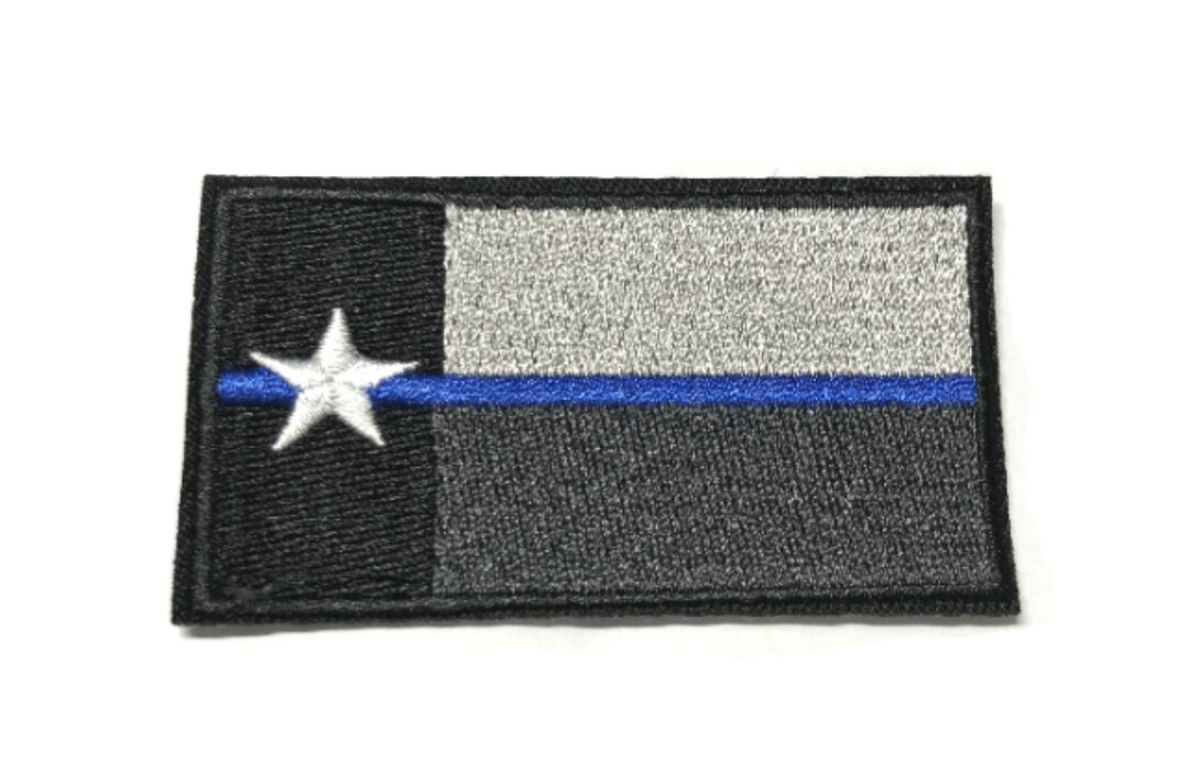 Thin Blue Line Subdued Texas State Flag Law Enforcement Police Patch ...