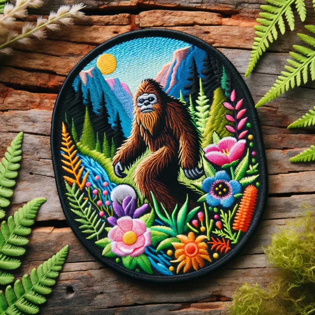 Sasquatch Patch Iron-on/sew-on Applique for Clothing Jacket Vest Jeans ...