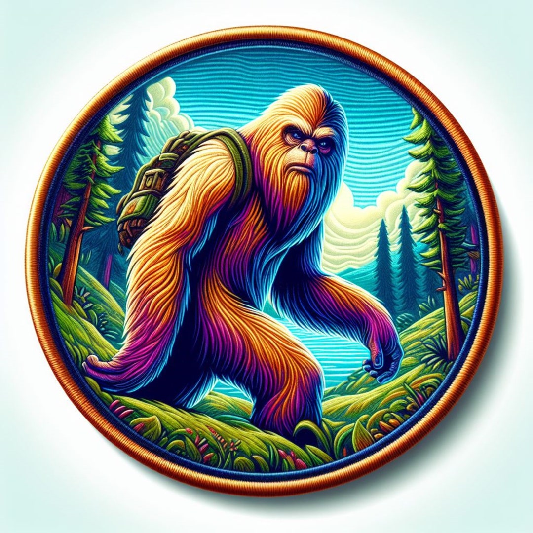 Sasquatch Patch Iron-on/sew-on Applique for Clothing Jacket Vest Jeans ...
