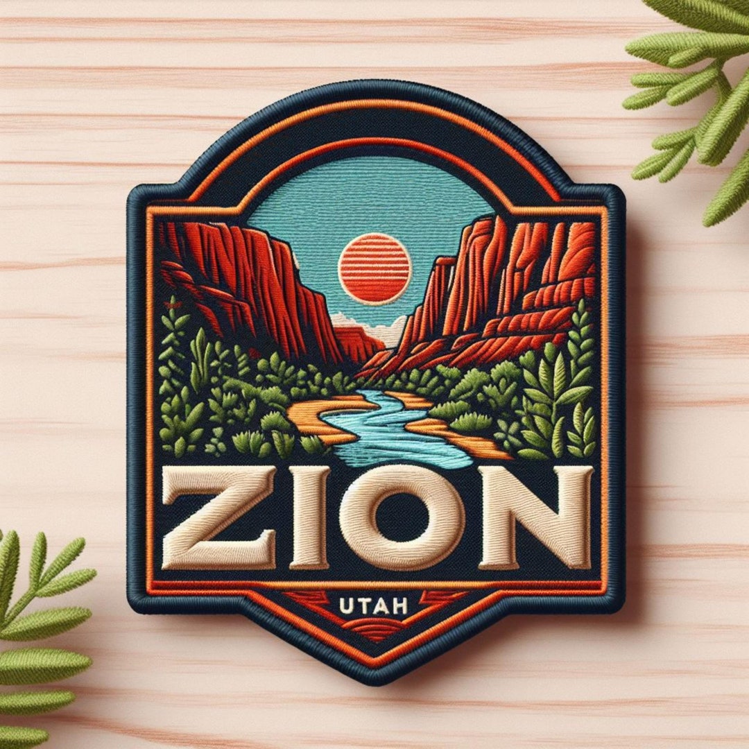 Zion National Park Patch Iron-on/sew-on Applique for Clothing Vest ...