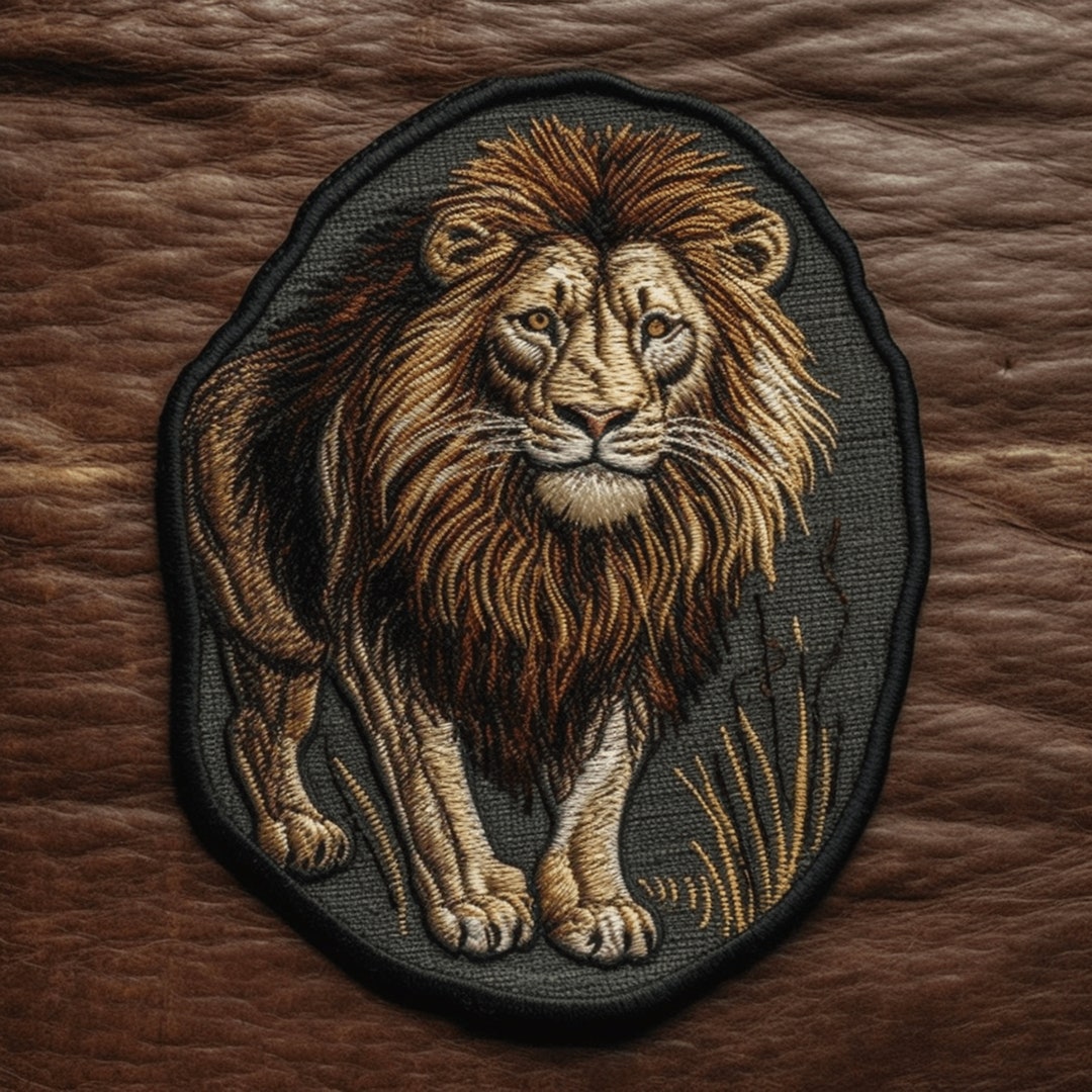 Lion Patch Iron-on/sew-on Applique for Clothing Vest Jacket Jeans ...