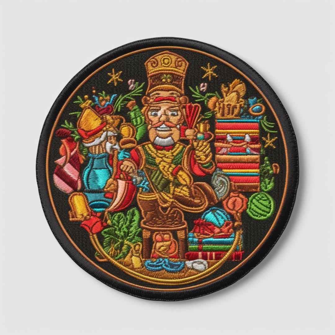Nutcracker Patch Iron-on/sew-on Applique for Clothing Jacket Vest Jeans Backpack, Christmas ...