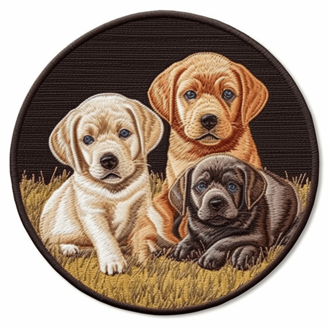 Labrador Puppy Dog Patch Iron-on/sew-on Applique for Clothing Jacket ...