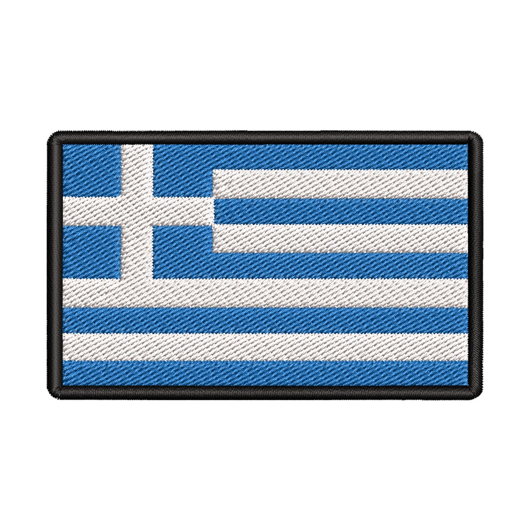 GREEK Flag Patch Embroidered Iron-on Embroidery Applique - Etsy