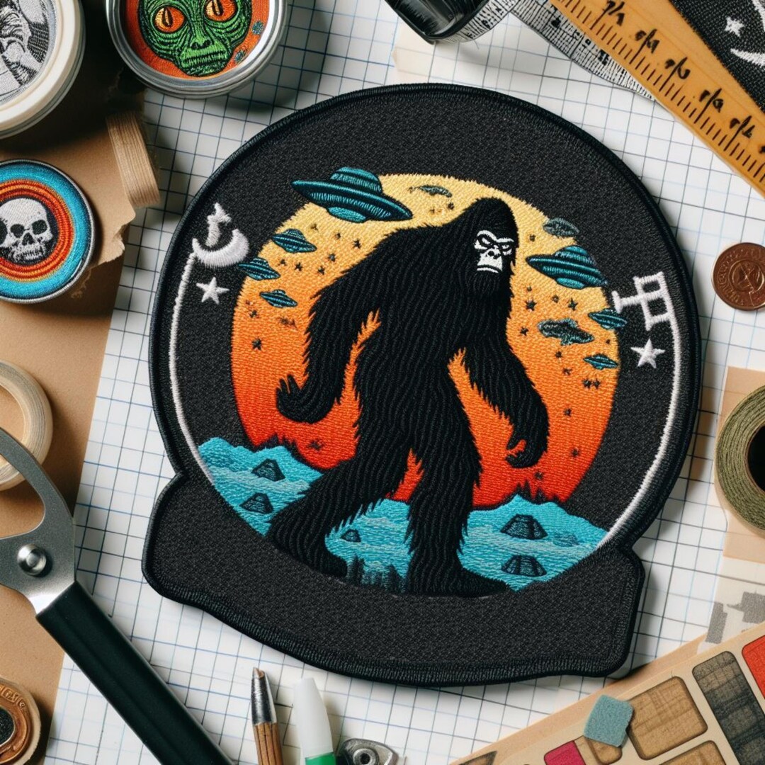 Bigfoot Patch Iron-on/sew-on Applique for Clothing Jacket Vest Jeans ...
