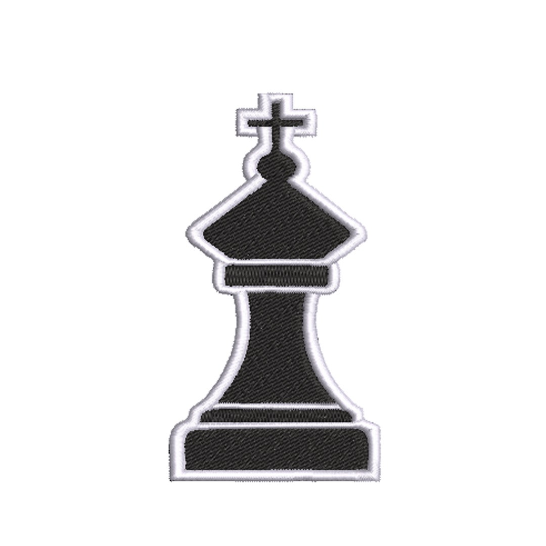 Black King Chess Piece Patch Embroidered Iron-on/sew-on - Etsy