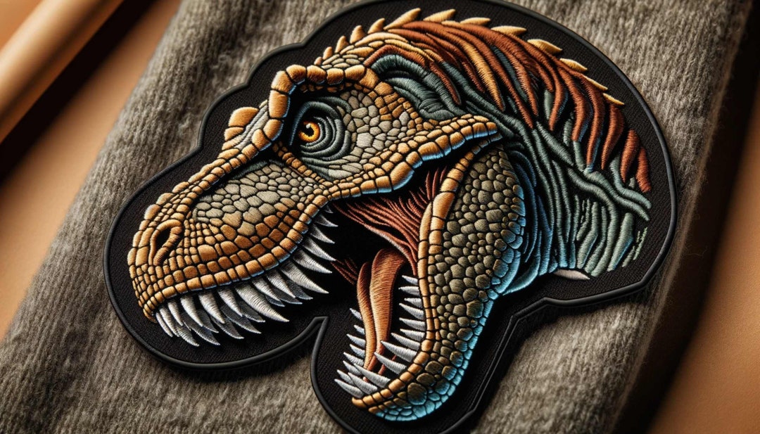 Tyrannosaurus Rex Dinosaur Patch Iron-on/sew-on Applique for Clothing ...