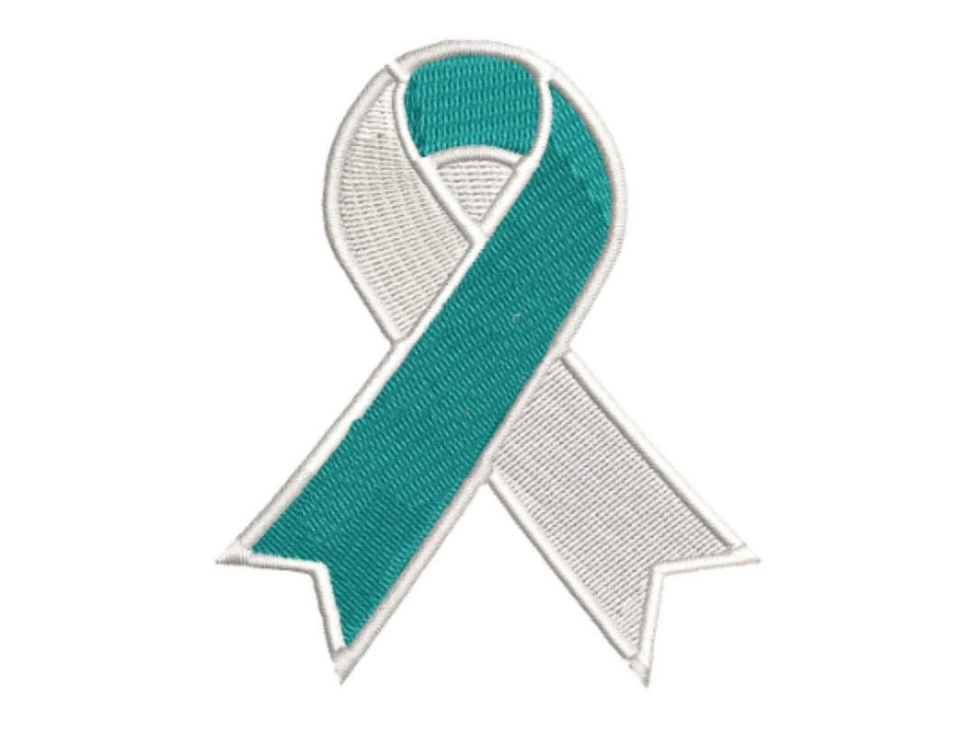 Cervical Cancer Awareness Ribbon 100% Embroidered Iron on Patch 2.5 or ...