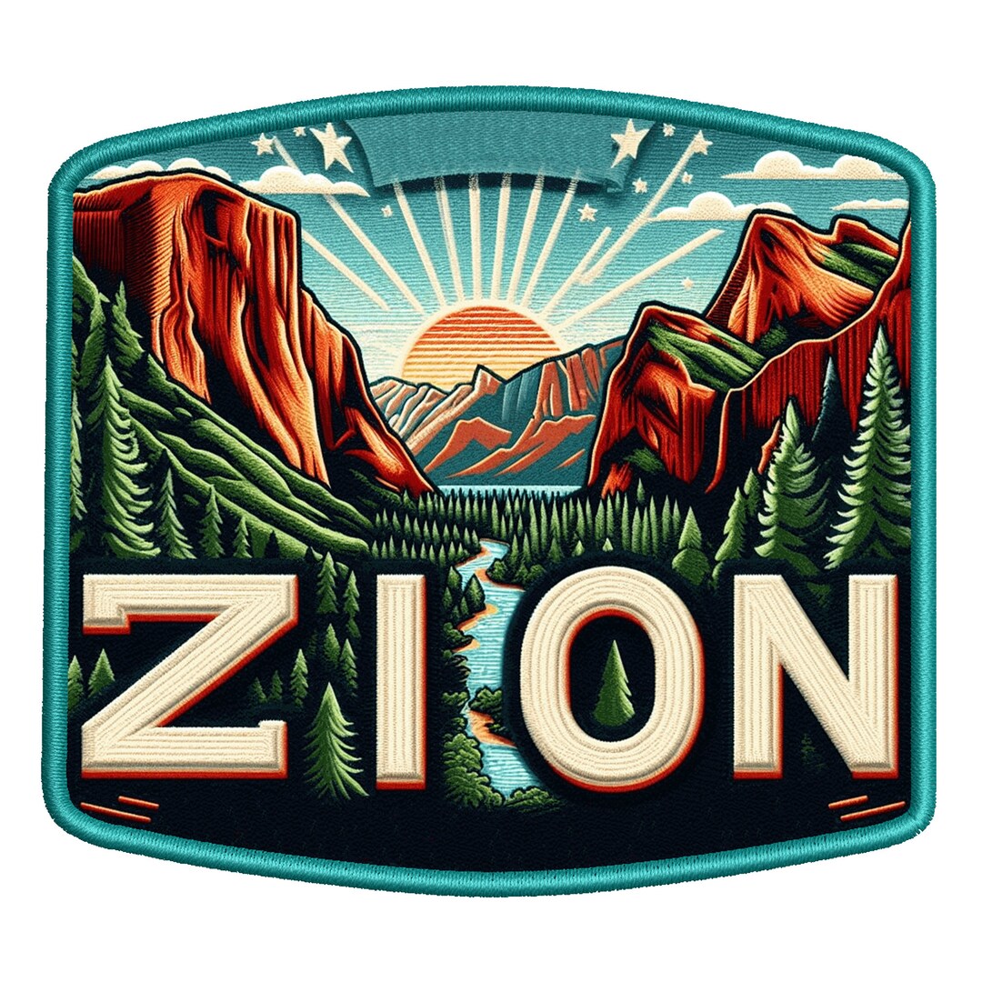 Zion National Park Patch Iron-on/sew-on Applique for Clothing Vest ...