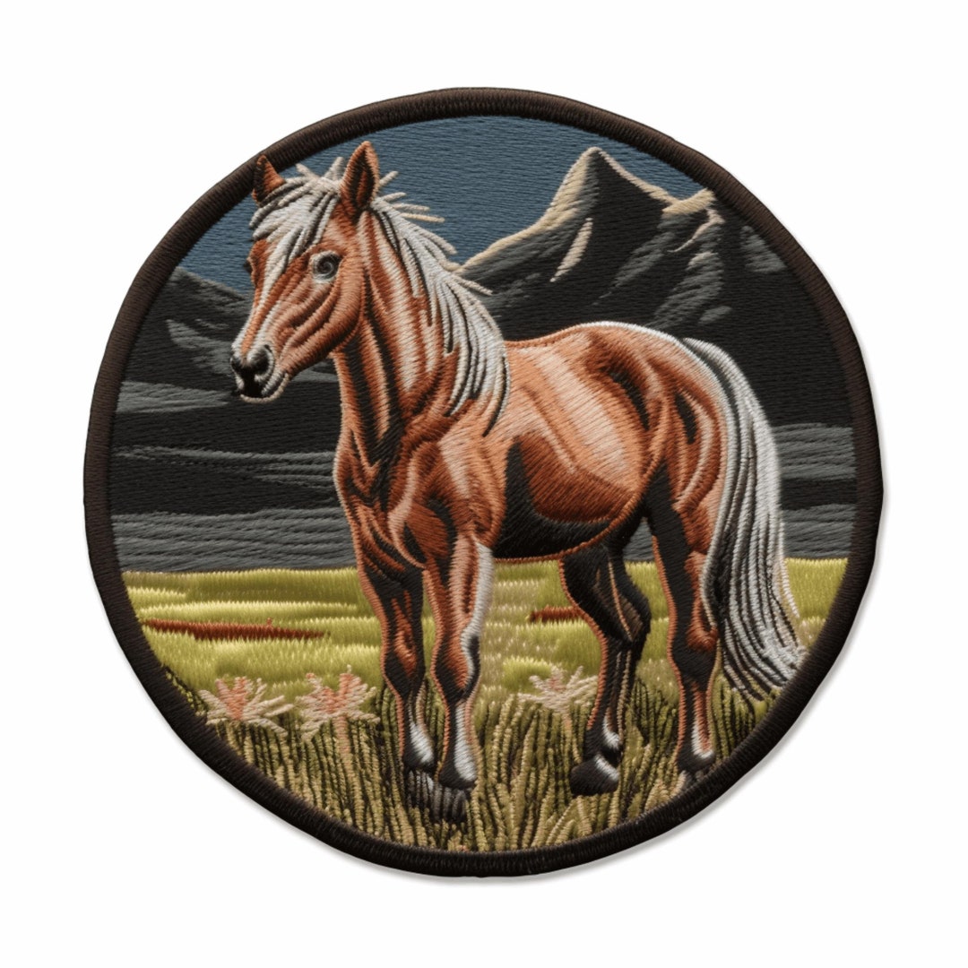 Horse Patch Iron-on/sew-on Applique for Clothing Jacket Jeans Backpack ...
