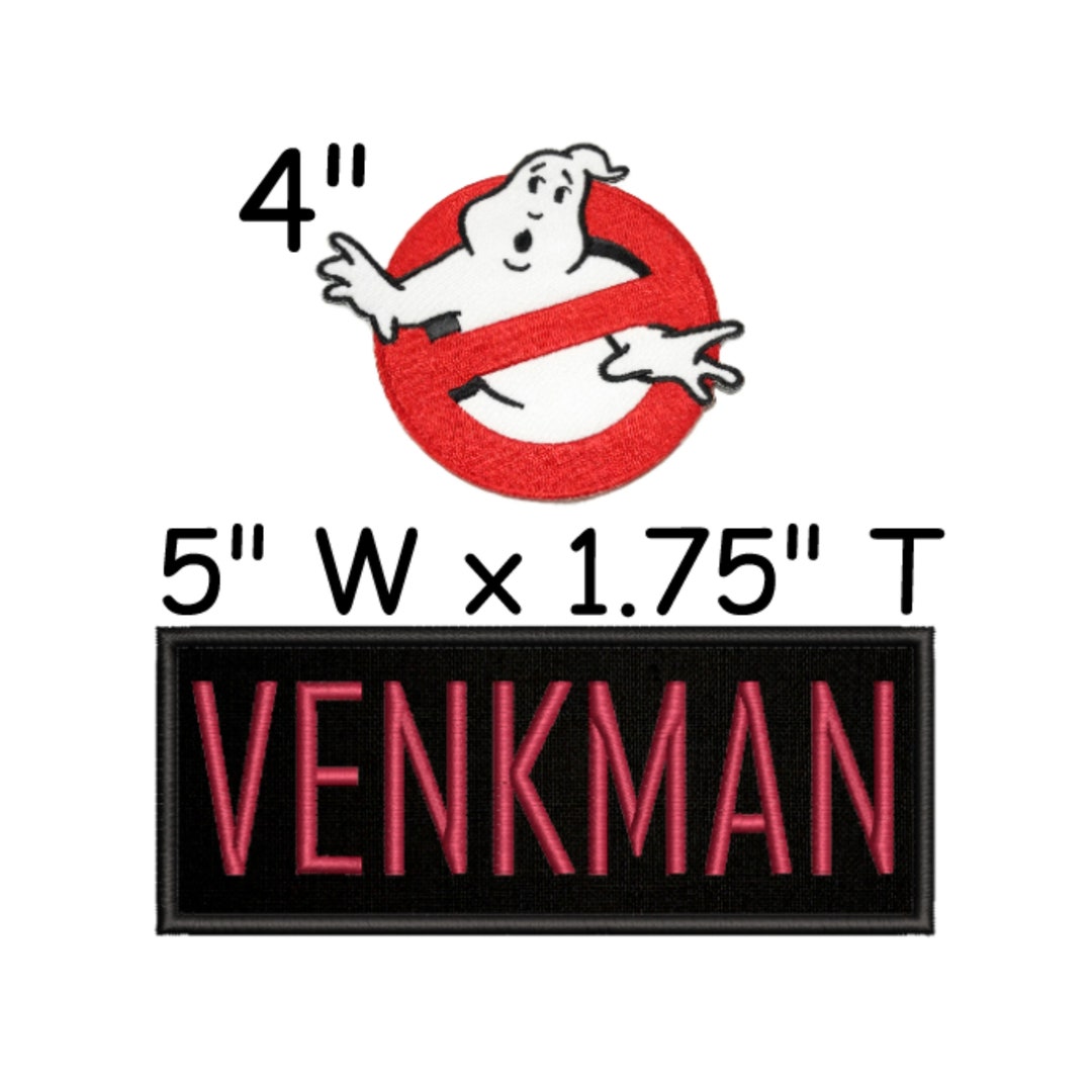 Ghostbusters Venkman Name Tag & No Ghost Patch Set of 2 Embroidered DIY ...
