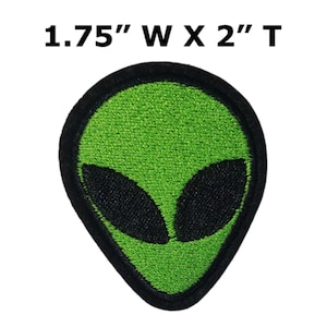 Alien Patch, Green Alien Iron on Patch, Patches for Backpacks, Space ...
