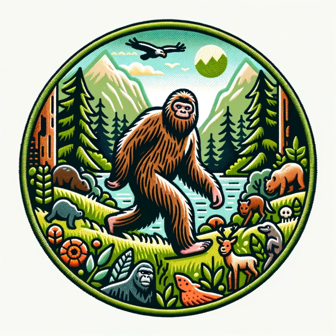 Sasquatch Patch Iron-on/sew-on Applique for Clothing Jacket Vest Jeans ...