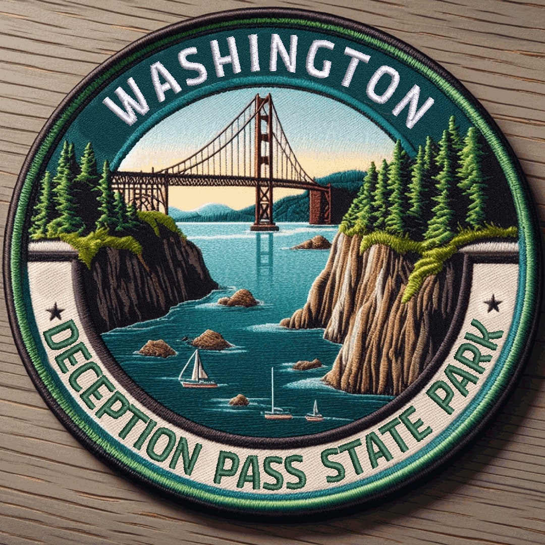 Deception Pass State Park Patch Iron-on/sew-on Applique for Clothing ...