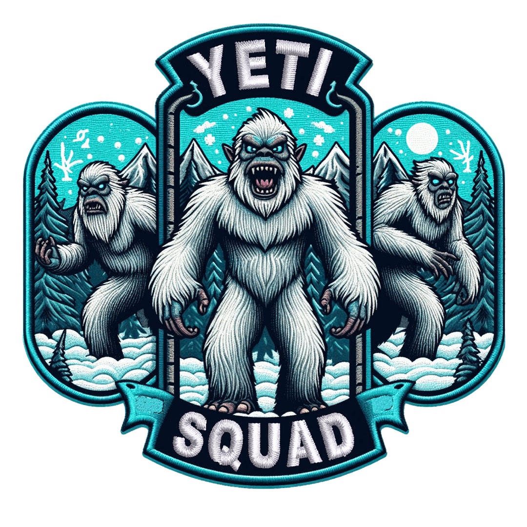Yeti Squad Patch Iron-on/sew-on Applique for Clothing Jacket Vest Jeans ...