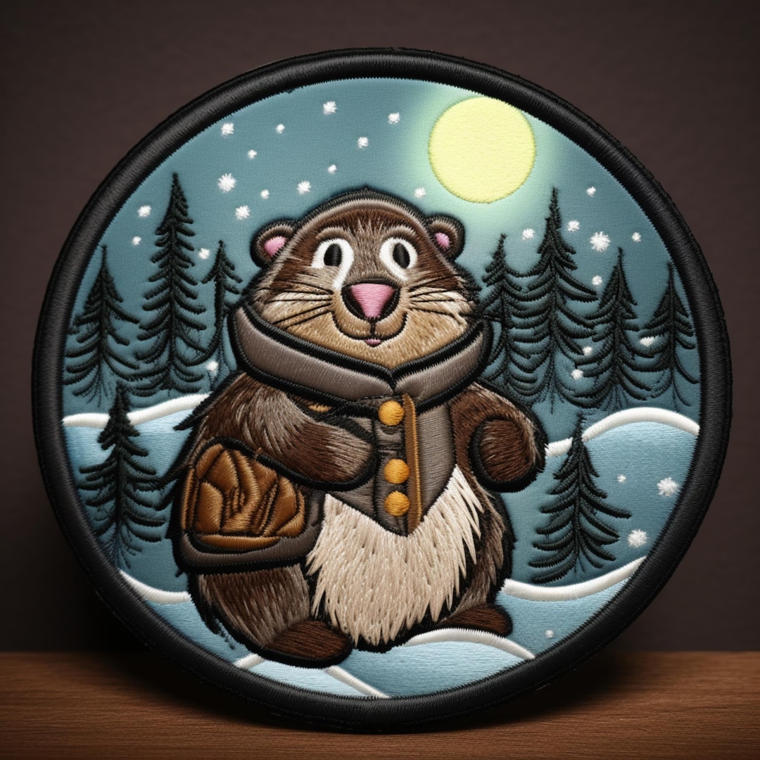 Beaver Patch Iron-on/sew-on Applique for Clothing Jacket Vest Jeans ...