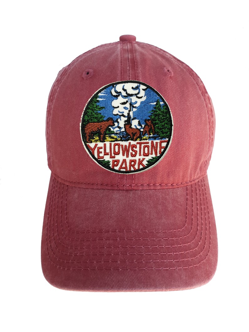 Baseball Cap With Yellowstone National Park Patch Bears Moon | Etsy