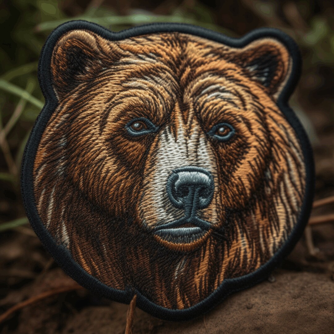 Brown Bear Patch Iron-on/sew-on Applique for Clothing Jacket Vest ...