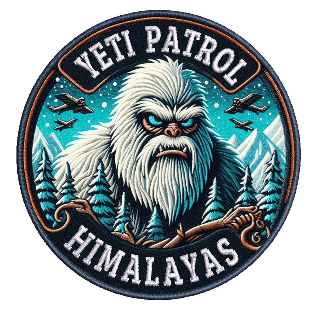 Yeti Patch Iron-on/sew-on Applique for Clothing Jacket Vest Jeans ...