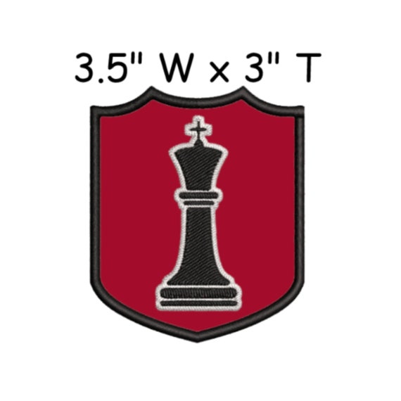 Black King Chess Piece Patch 3.5 Embroidered DIY Iron-on - Etsy