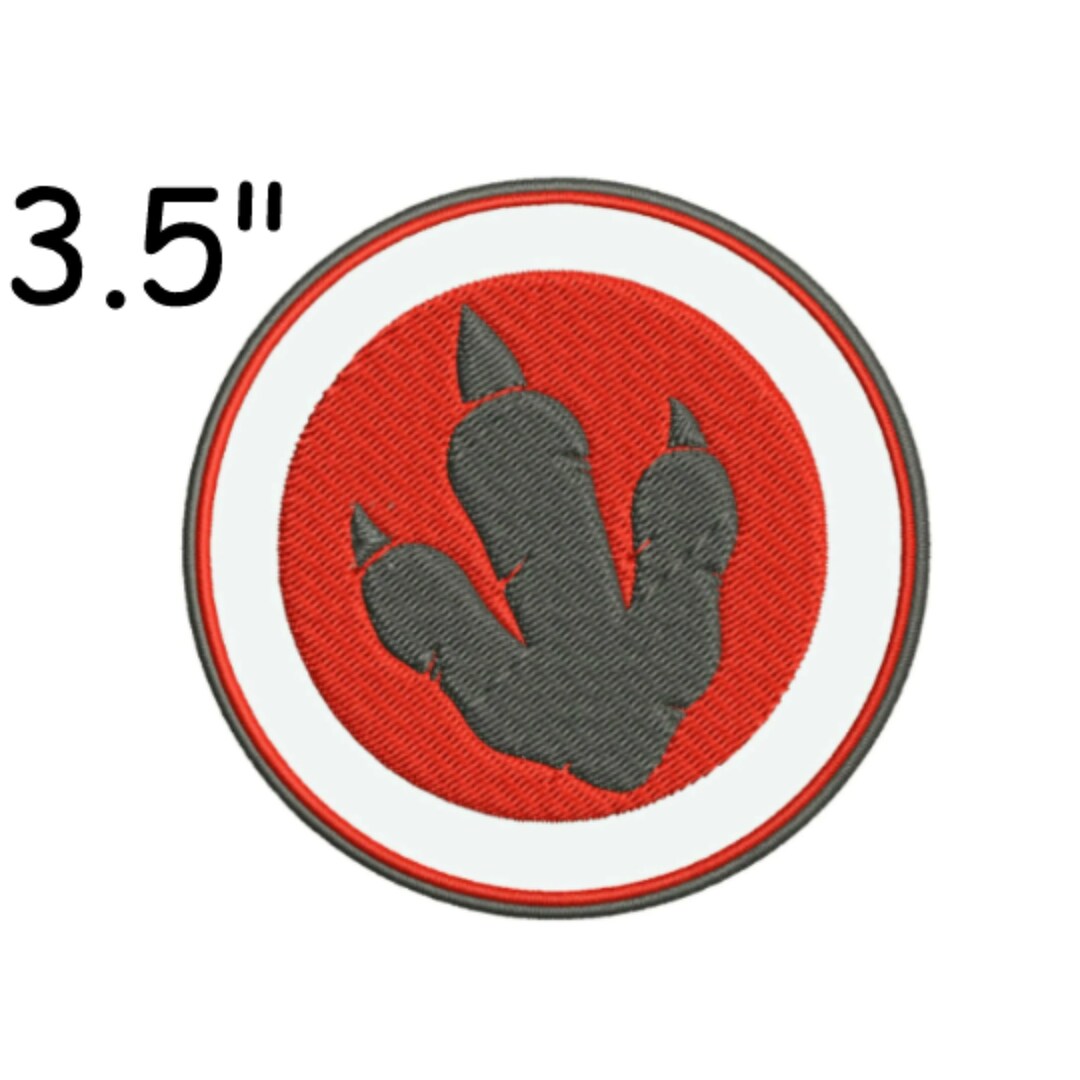 Raptor Claw Patch Jurassic Dinosaur Movie Logo Embroidered Iron-on/Sew ...