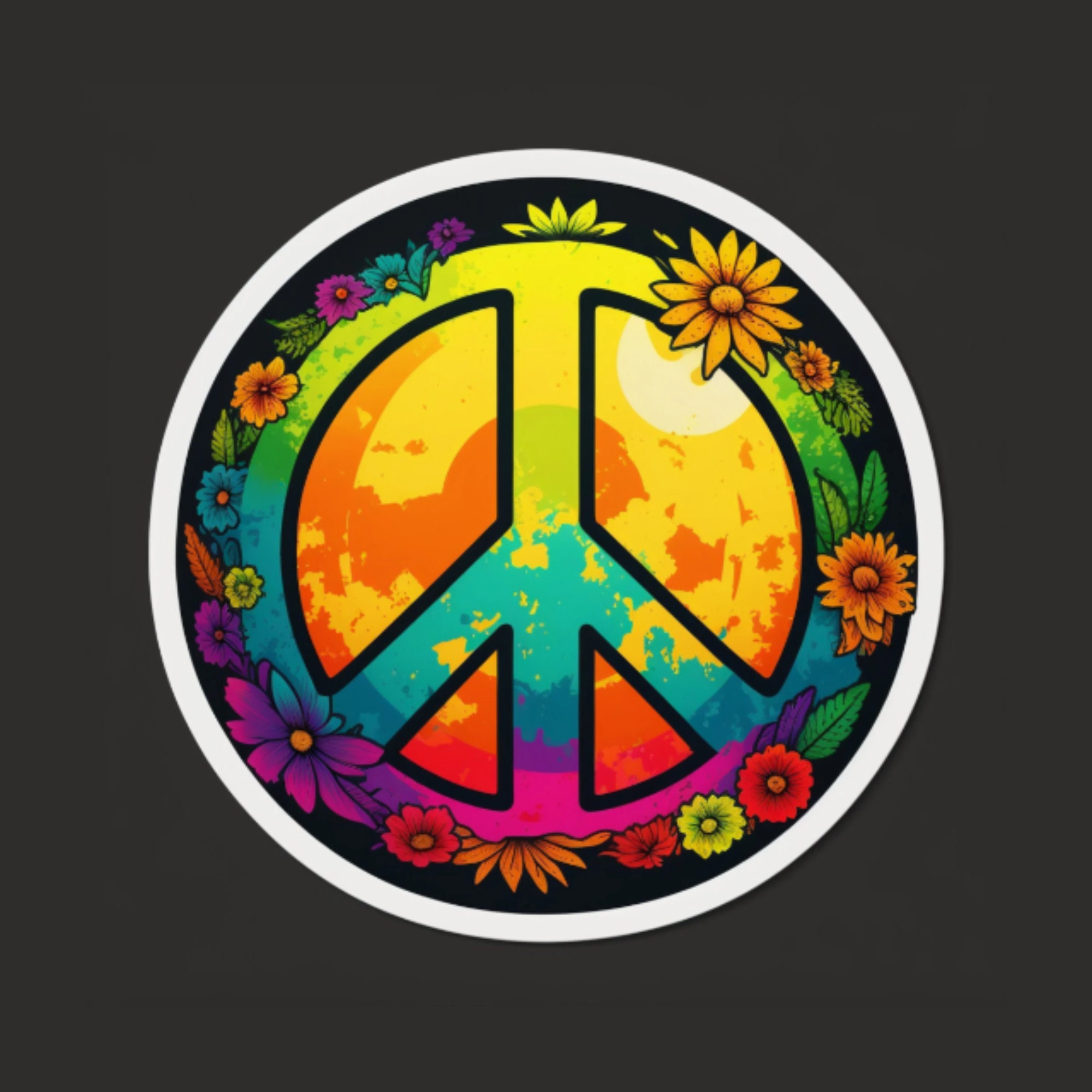 Hippie Peace Sign Art
