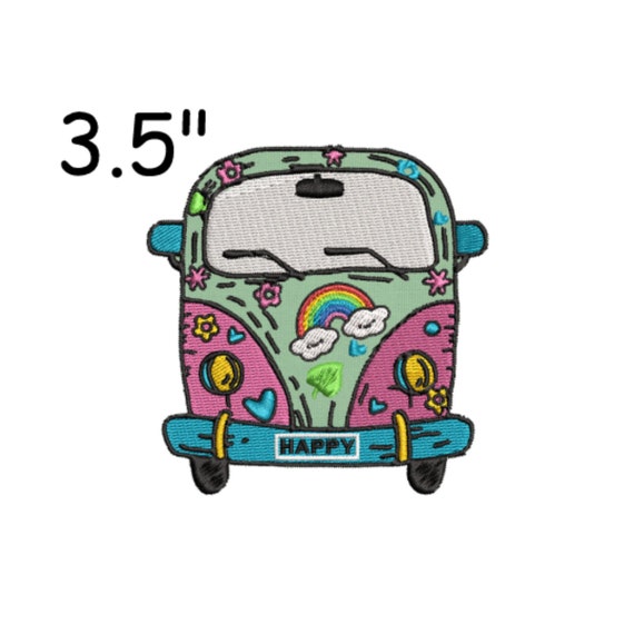 Hippie Van Patch 3.5 Embroidered DIY Iron-on Applique - Etsy