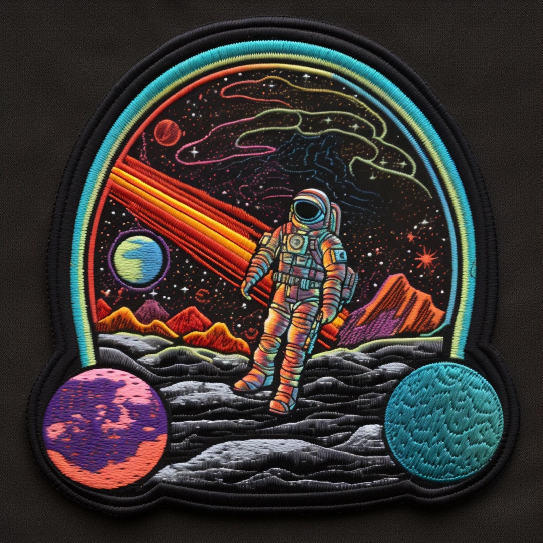 Astronaut Patch Iron-on/sew-on Applique for Clothing Jacket Vest Jeans ...