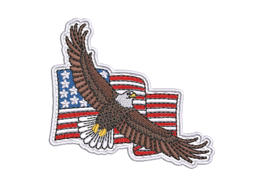 Patriotic Eagle Patch Embroidered Iron-on/sew-on Applique - Etsy