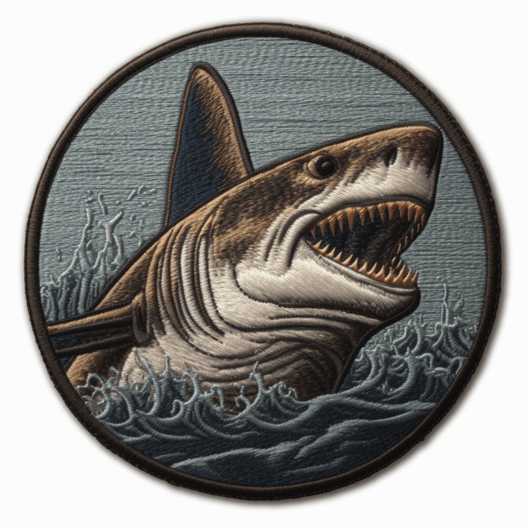 Realistic Megalodon Patch Iron-on/sew-on Applique for Clothing Jacket ...