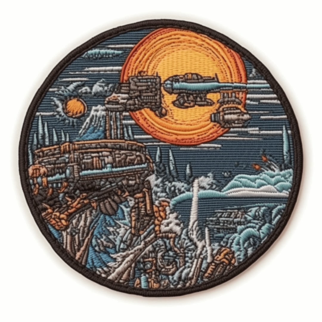 Spaceship Patch Outer Space Badge Iron-on/sew-on Embroidered - Etsy