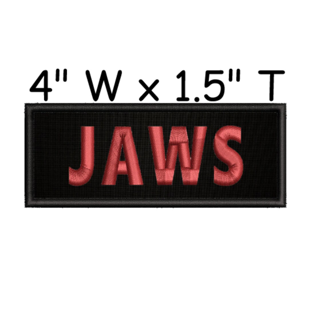 JAWS Horror Movie Patch Embroidered DIY Iron-on Applique Clothing Vest ...