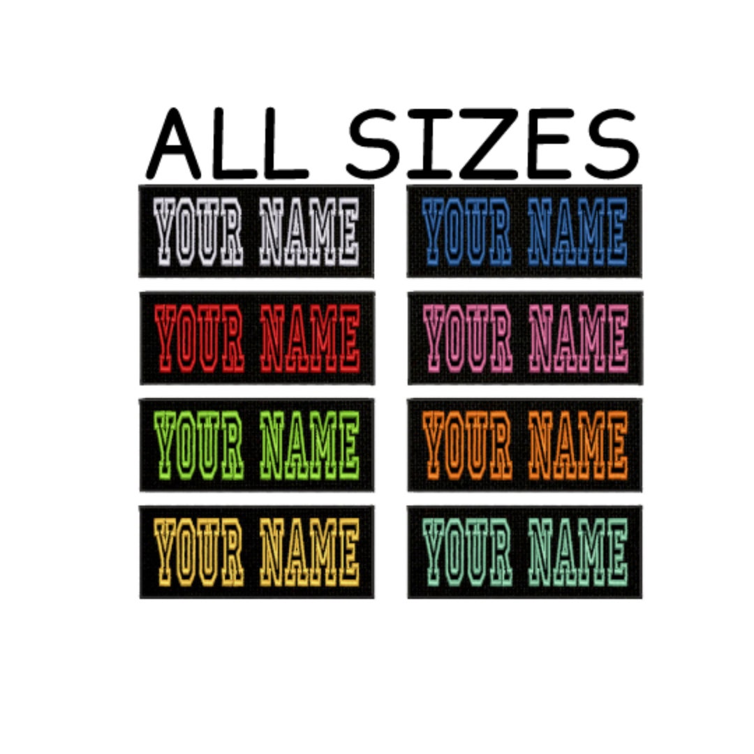 Name Patch CUSTOM your Name Personalized Name Tag Embroidered Iron-on ...