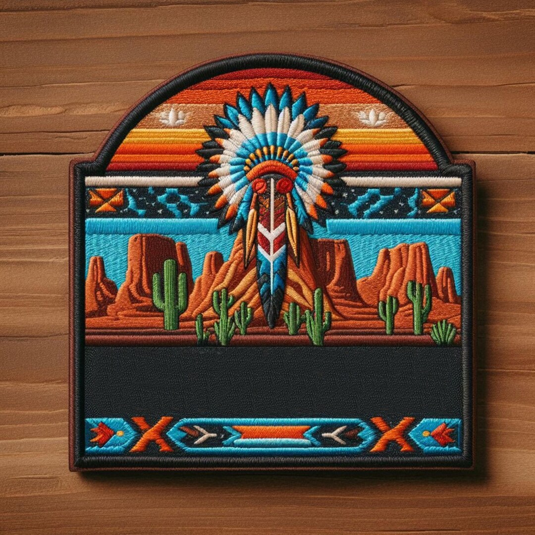 Indian Chief Patch Iron-on/sew-on Applique for Clothing Vest Jeans ...