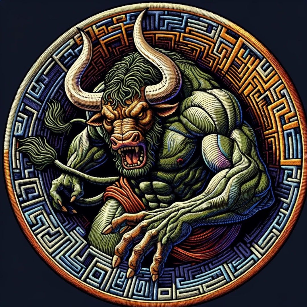 Minotaur Patch Iron-on/sew-on Applique for Clothing Jacket Vest Jeans ...