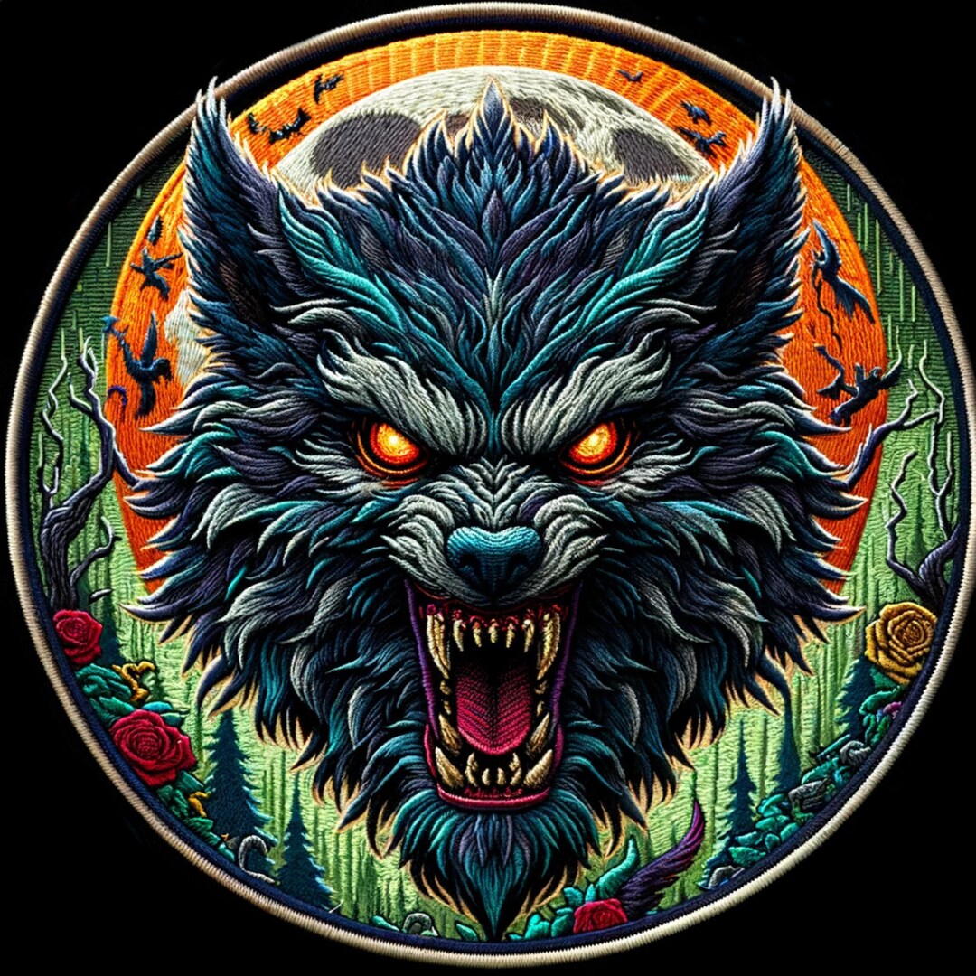 Werewolf Patch Iron-on/sew-on Applique for Clothing Jacket Vest Jeans ...