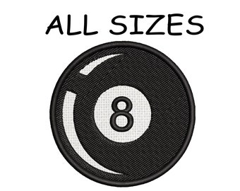 Billards Pool 8 Ball Embroidered Iron on Patch - Etsy