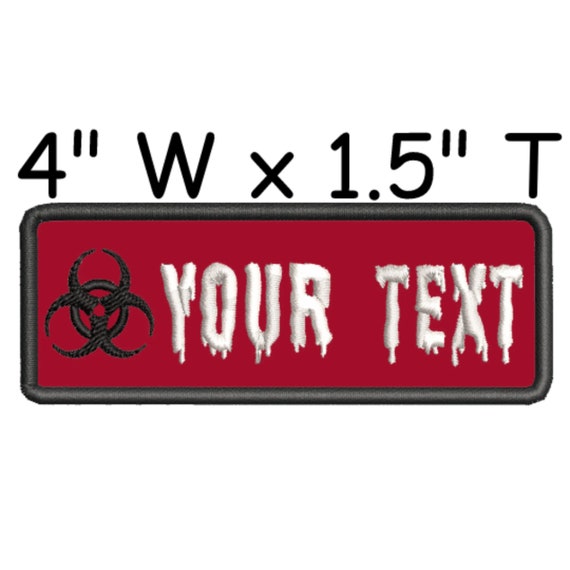 Name Patch Biohazard Symbol Custom your Name - Etsy