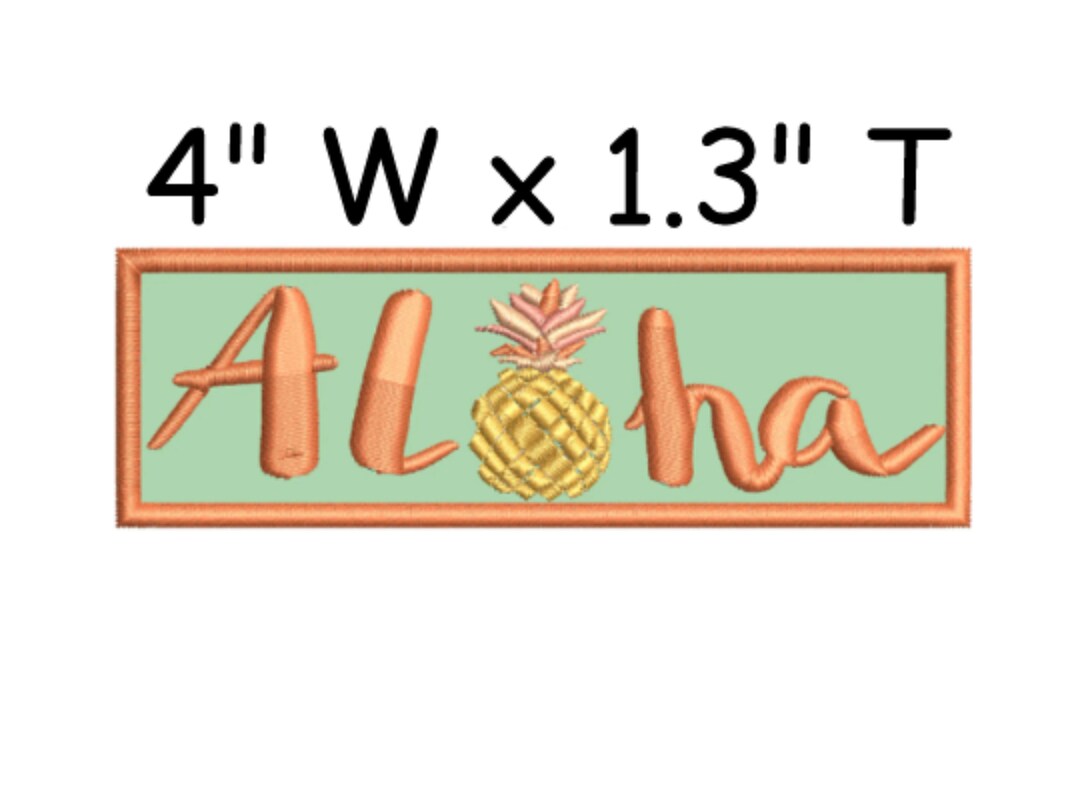 Aloha Hawaiian Pineapple Hala Kahiki Patch Embroidered Iron-on/sew-on ...