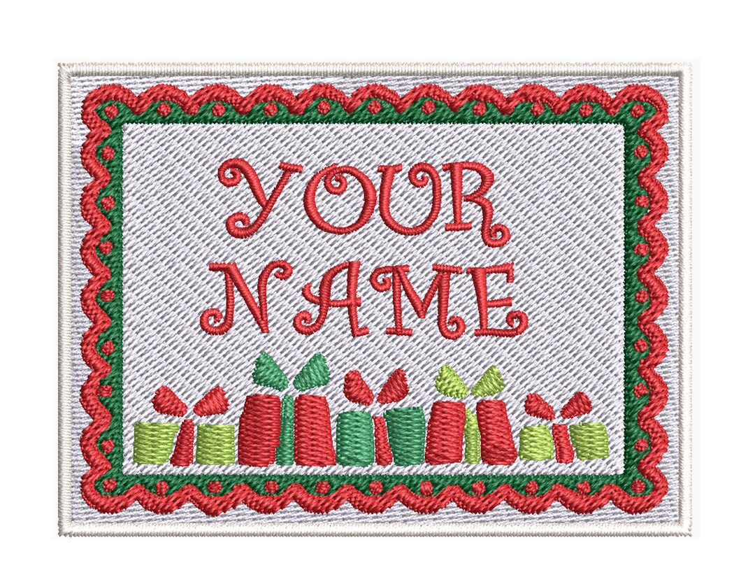 3.7x3 Name Patch Custom your Name Personalized Stocking Name Tag ...