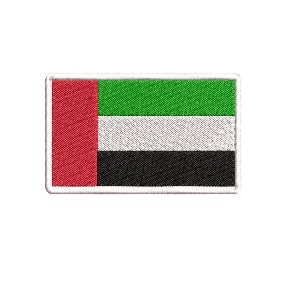 UAE Flag Patch Embroidered Iron-on Embroidery Applique Clothing Vest ...