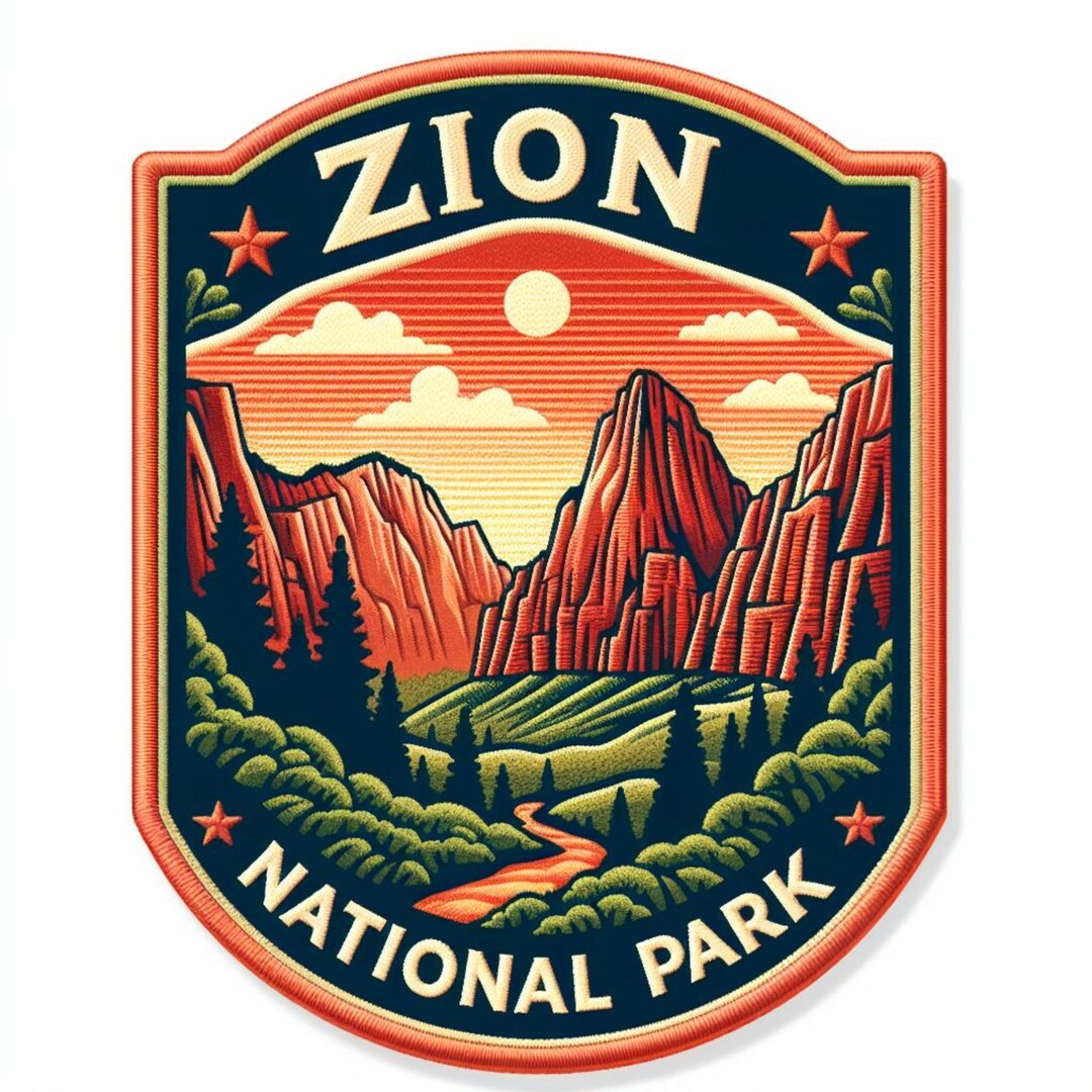 Zion National Park Patch Iron-on/sew-on Applique for Clothing Vest ...