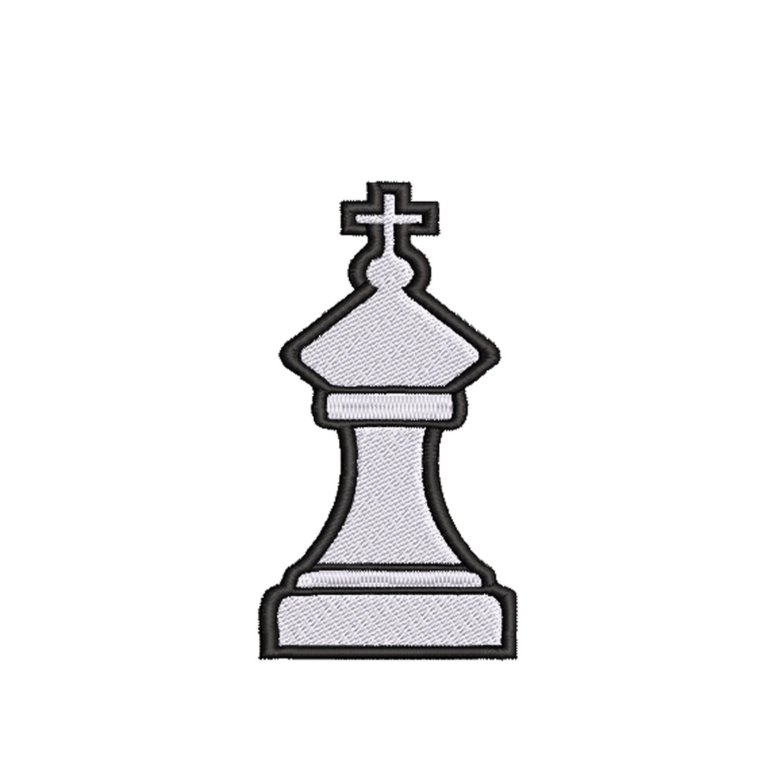 White King Chess Piece Patch Embroidered Iron-on/sew-on Applique ...